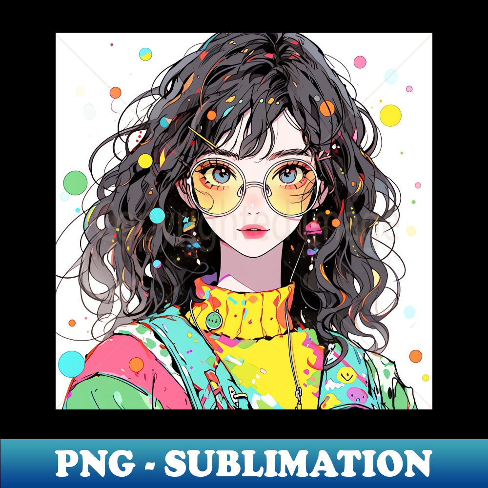 Glasses Girl - Vintage Sublimation PNG Download - Capture Im | Inspire Uplift