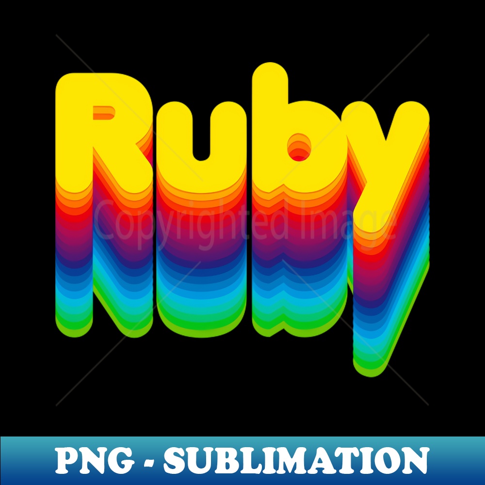 Rainbow Layers Ruby Name Label - High-Resolution PNG Sublima - Inspire ...