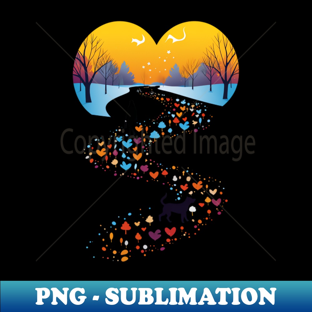 Heart and path of a dog and their owner - Exclusive PNG Subl | Inspire ...