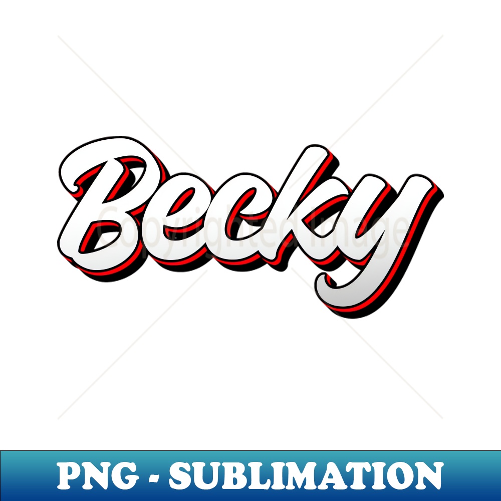 Becky name - cool 70s retro font - PNG Transparent Sublimati | Inspire ...