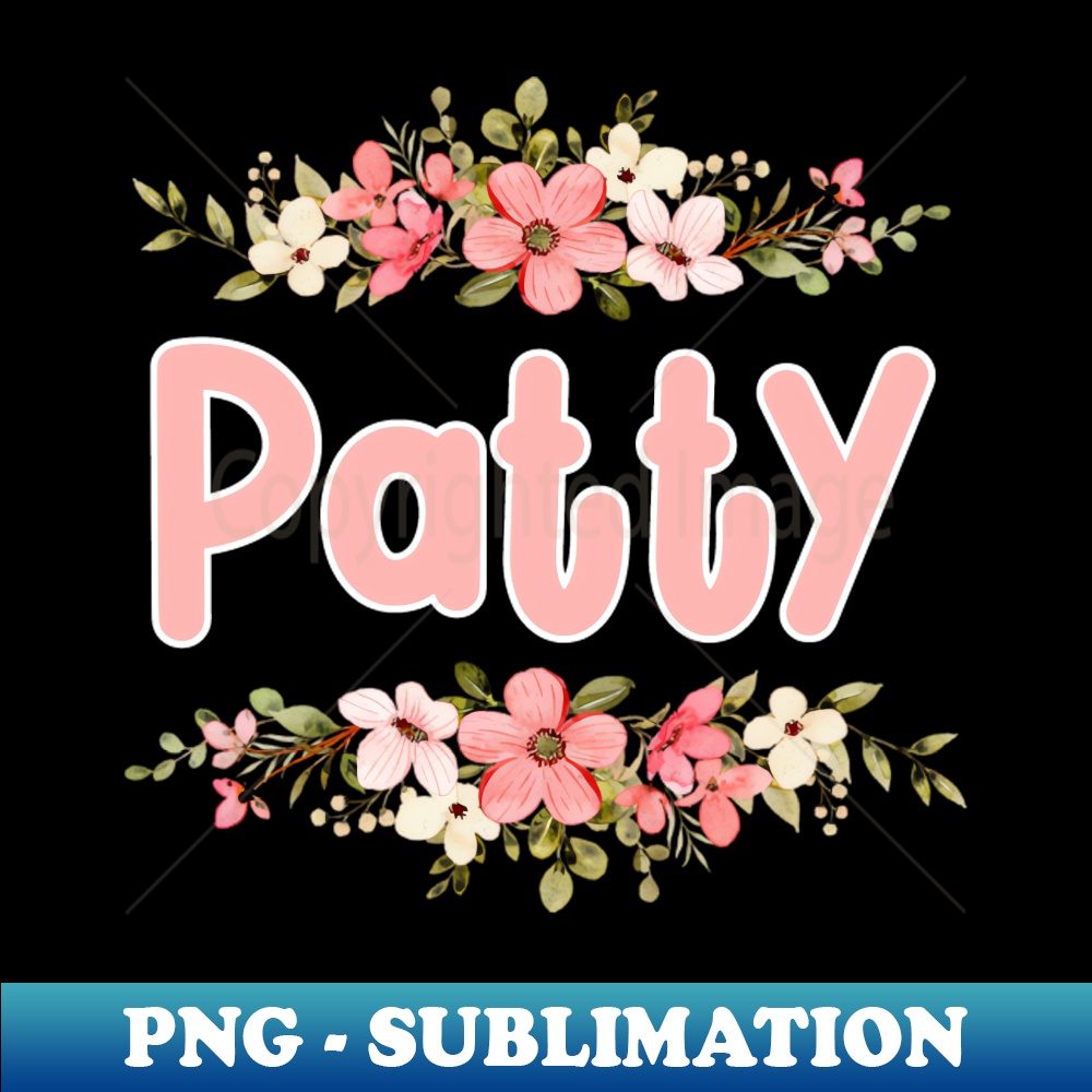 Flower Border Patty Name Label - Aesthetic Sublimation Digit | Inspire ...