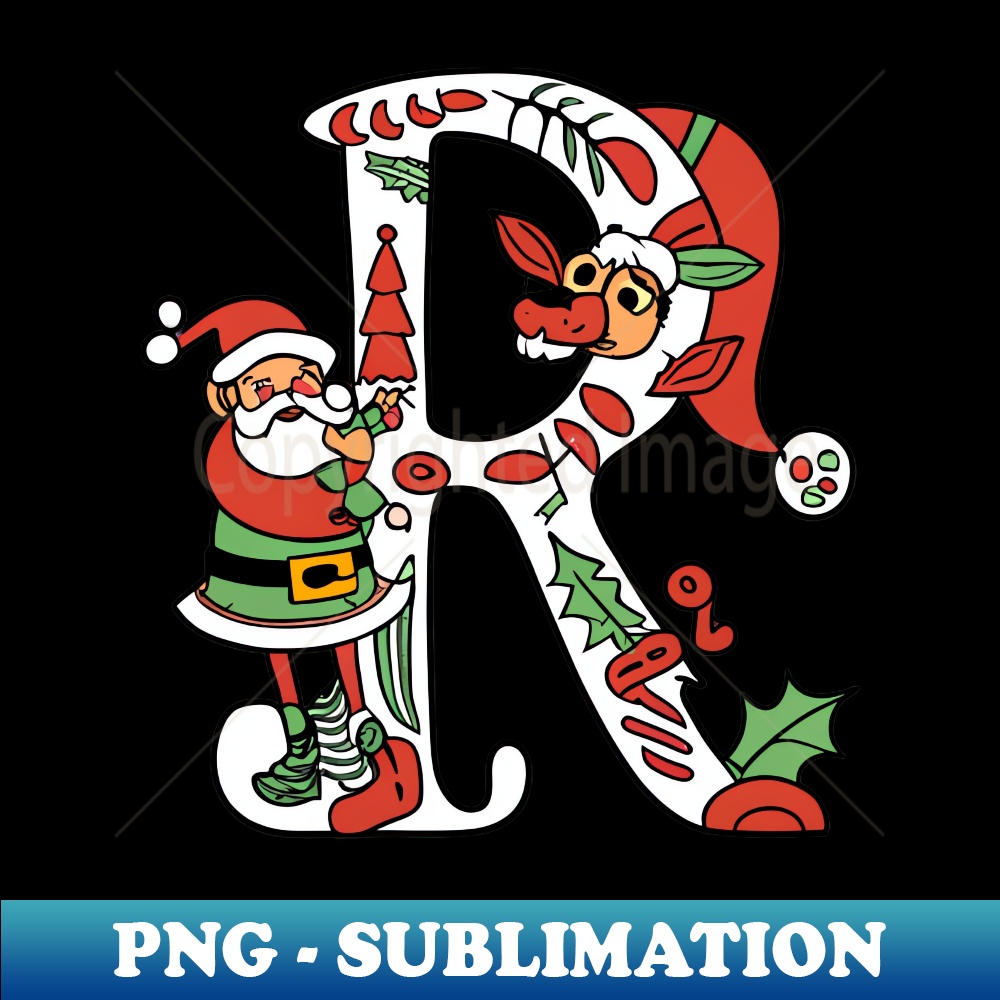 Christmas Letter R - Instant PNG Sublimation Download - Add | Inspire ...