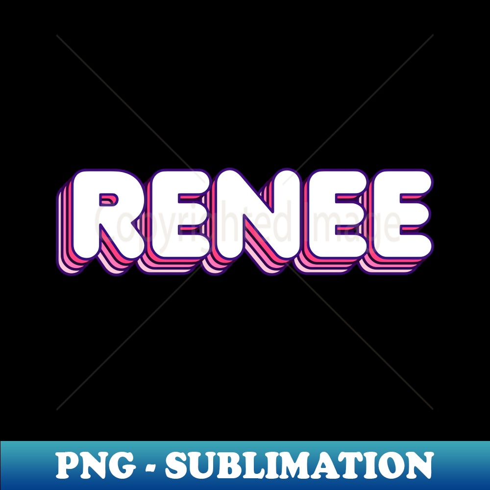 Pink Layers Renee Name Label - PNG Transparent Digital Downl | Inspire ...