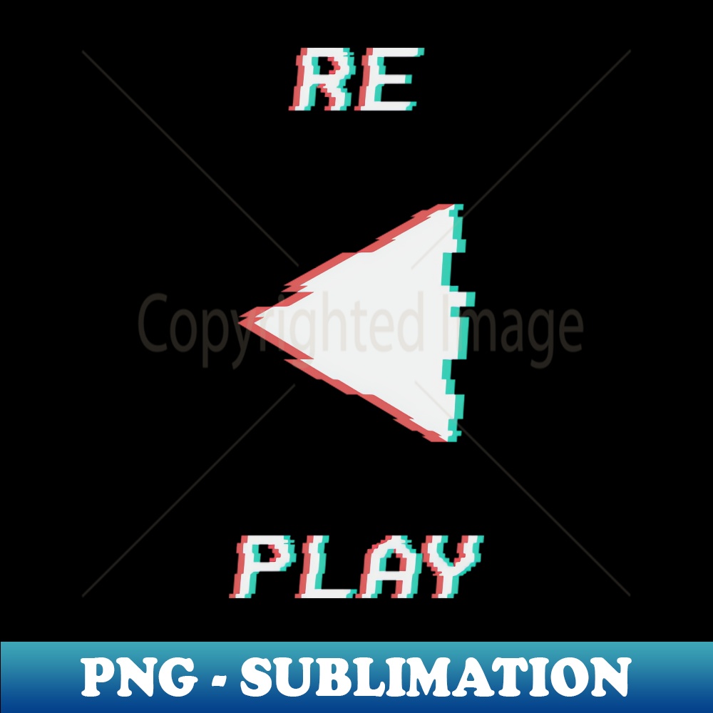 Vhs Replay - Sublimation-Ready PNG File - Enhance Your Appar | Inspire ...