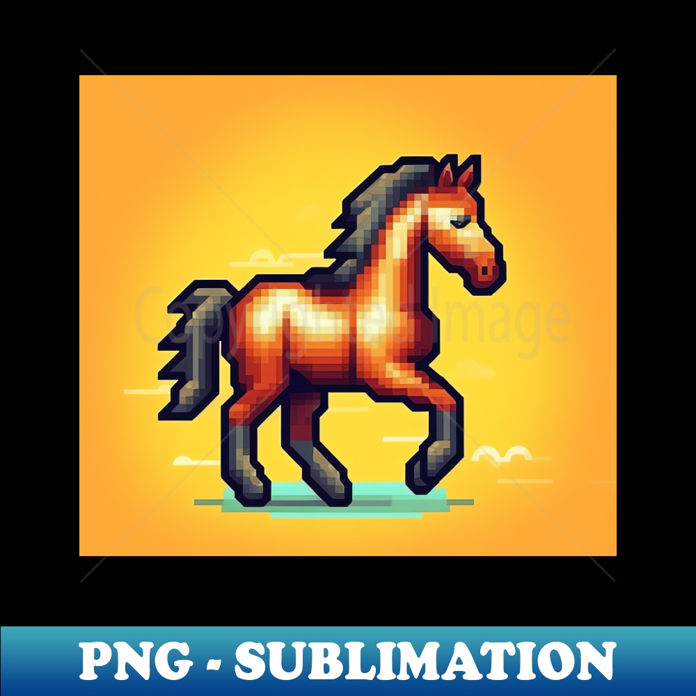 Retro Revival Vibrant Pixel Horse Icon in 32K UHD - Vintage | Inspire ...