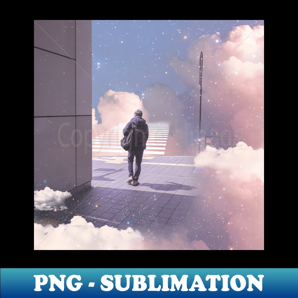 Cloudy Crosswalk - Sublimation-Ready PNG File - Boost Your S | Inspire Uplift