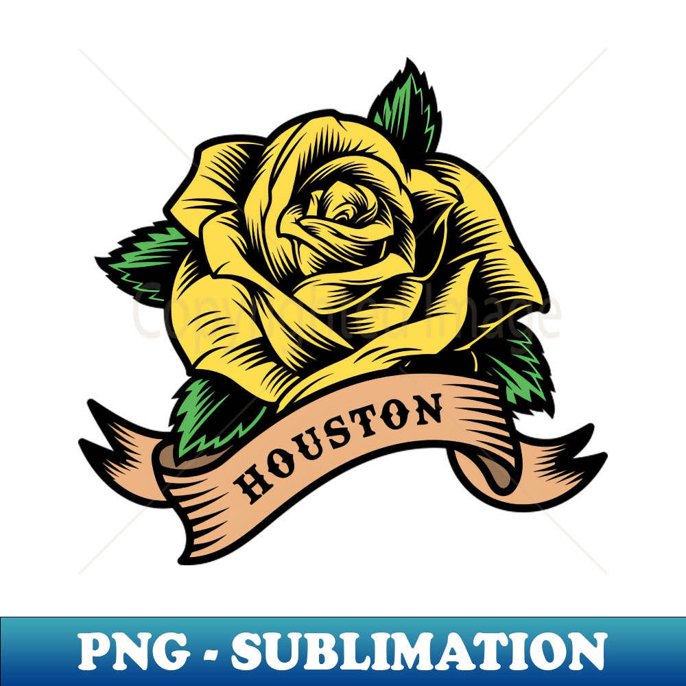 Yellow Rose Of Houston - Premium Sublimation Digital Downloa | Inspire ...