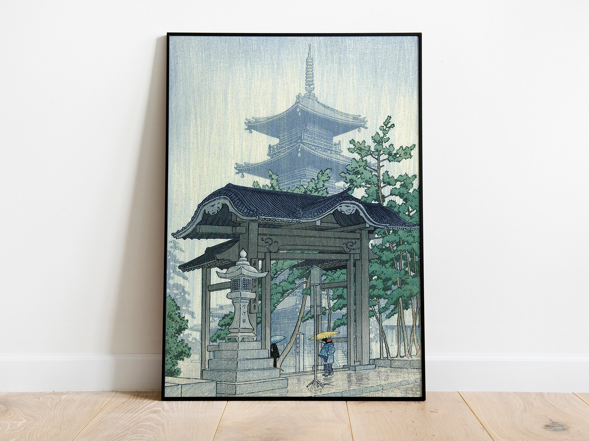Hasui Kawase - Zensetsu Temple Vintage Japanese poster illus | Inspire ...