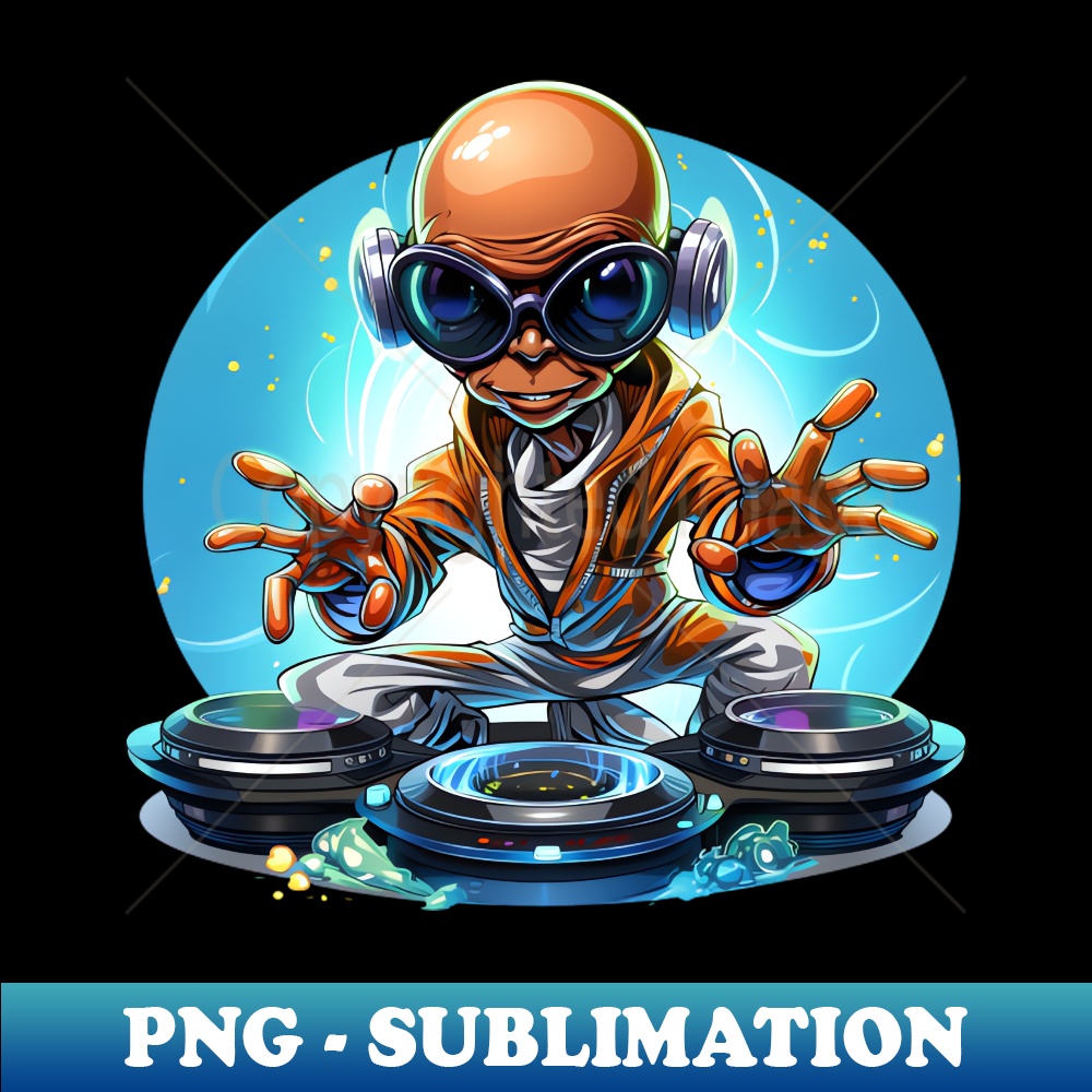 Alien Dj and space music sounds - Instant PNG Sublimation Do | Inspire ...