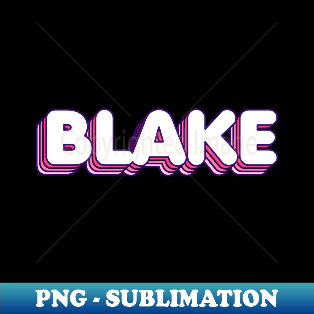 Pink Layers Blake Name Label - PNG Transparent Digital Downl - Inspire ...