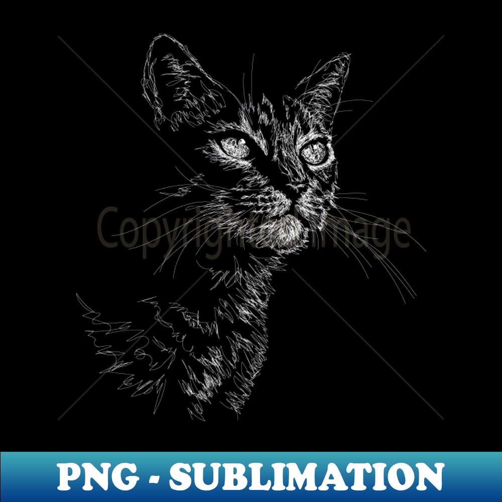 Cat draw with scribble art style - PNG Transparent Sublimati - Inspire ...