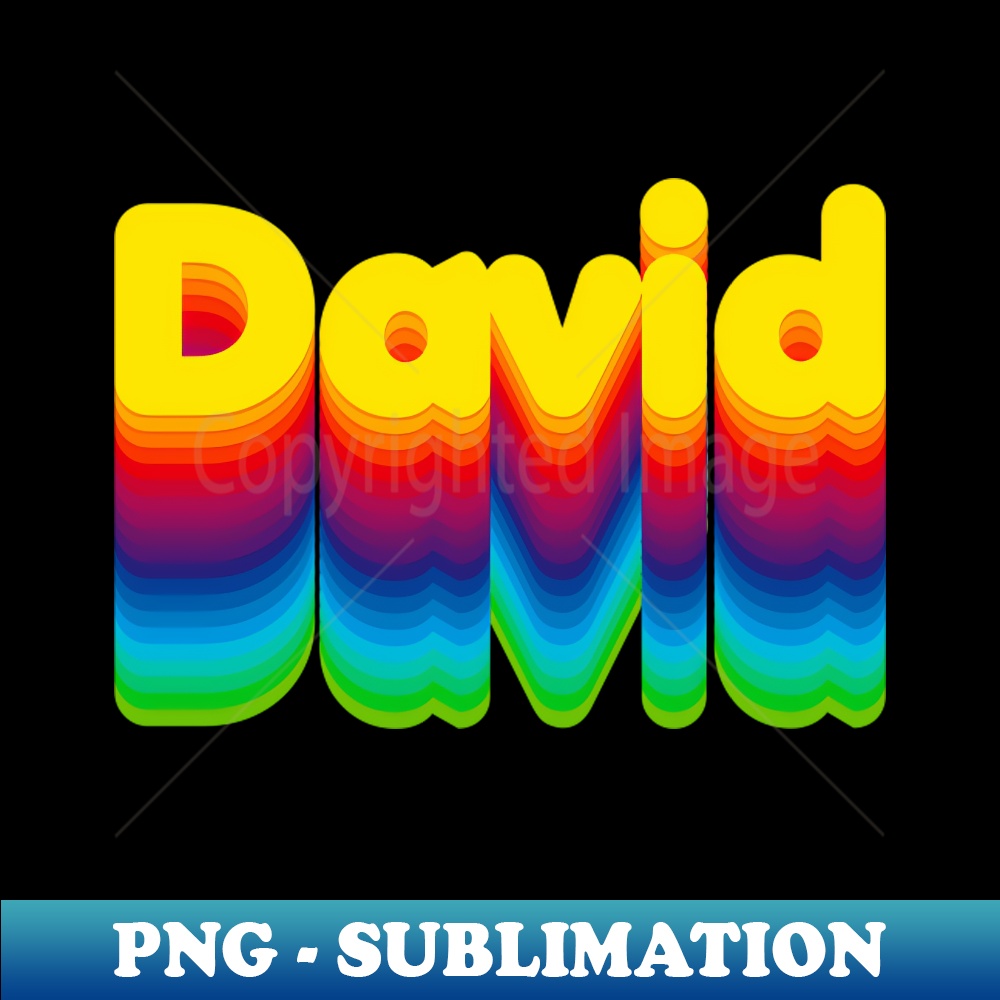 Rainbow Layers David Name Label - Special Edition Sublimatio | Inspire ...