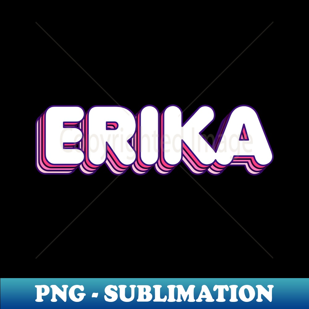 Pink Layers Erika Name Label - PNG Transparent Sublimation F - Inspire ...