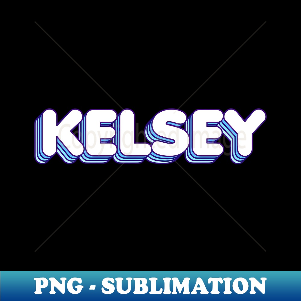 Blue Layers Kelsey Name Label - Exclusive PNG Sublimation Do - Inspire ...
