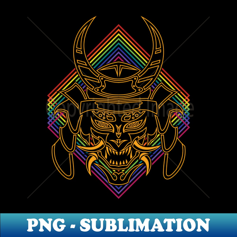 Retro Gold Samurai - Retro PNG Sublimation Digital Download - Inspire ...