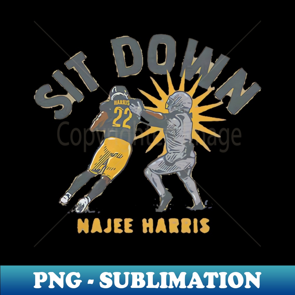 Najee Harris Sit Down - Special Edition Sublimation PNG File | Inspire ...