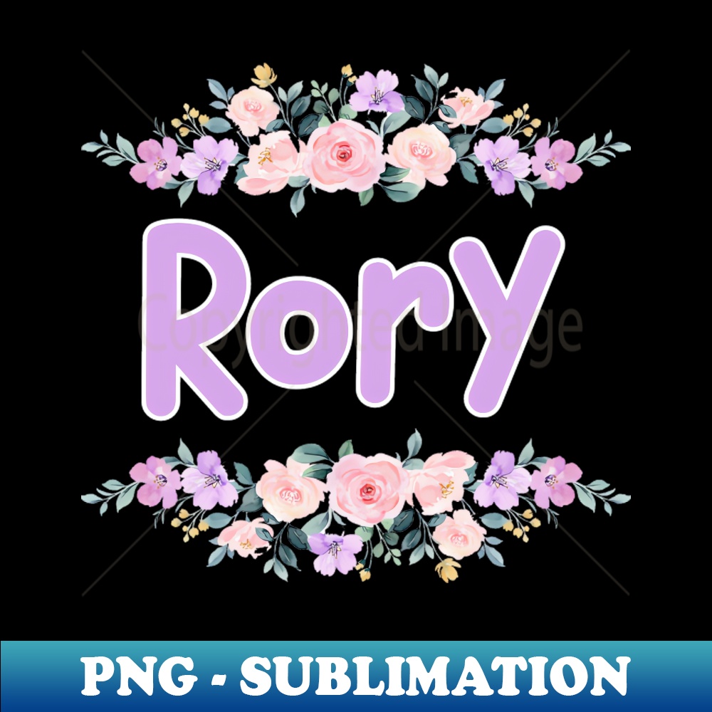 Purple Flower Rory Name Label - Exclusive PNG Sublimation Do | Inspire ...