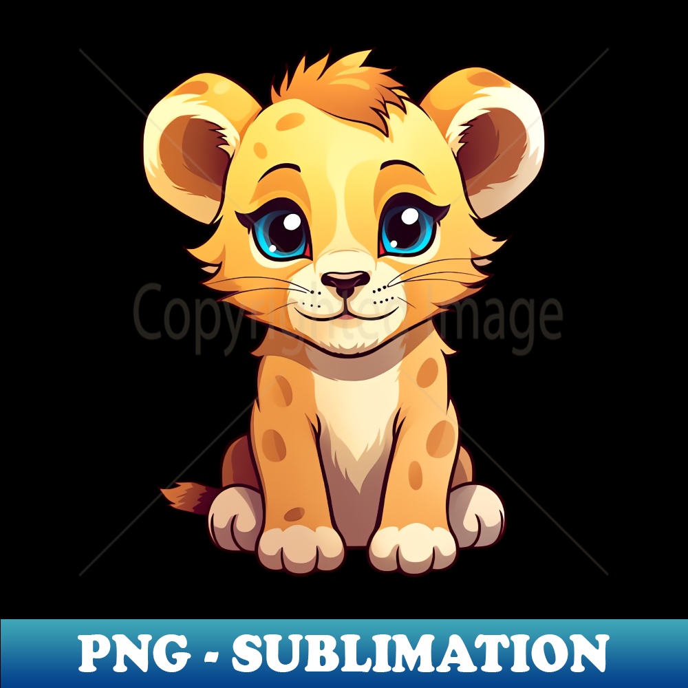 Cute Lion Cub - Retro PNG Sublimation Digital Download - Vib | Inspire ...