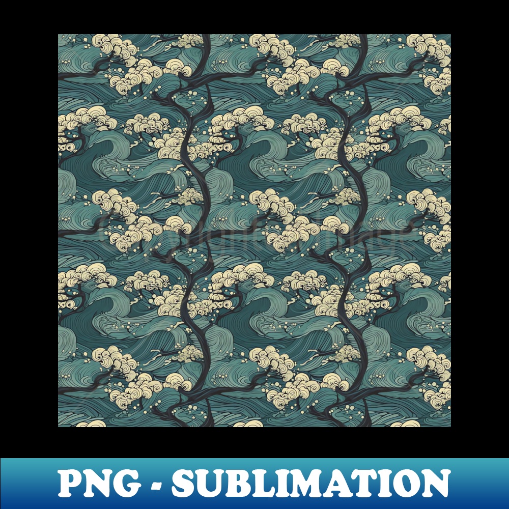 Asian Seamless Pattern Old Japanese Chinese Korean Ink Paint | Inspire ...