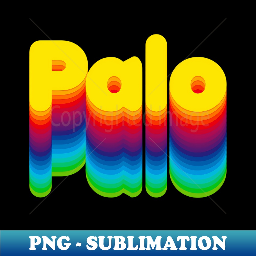 Rainbow Layers Palo Name Label - PNG Transparent Sublimation | Inspire ...