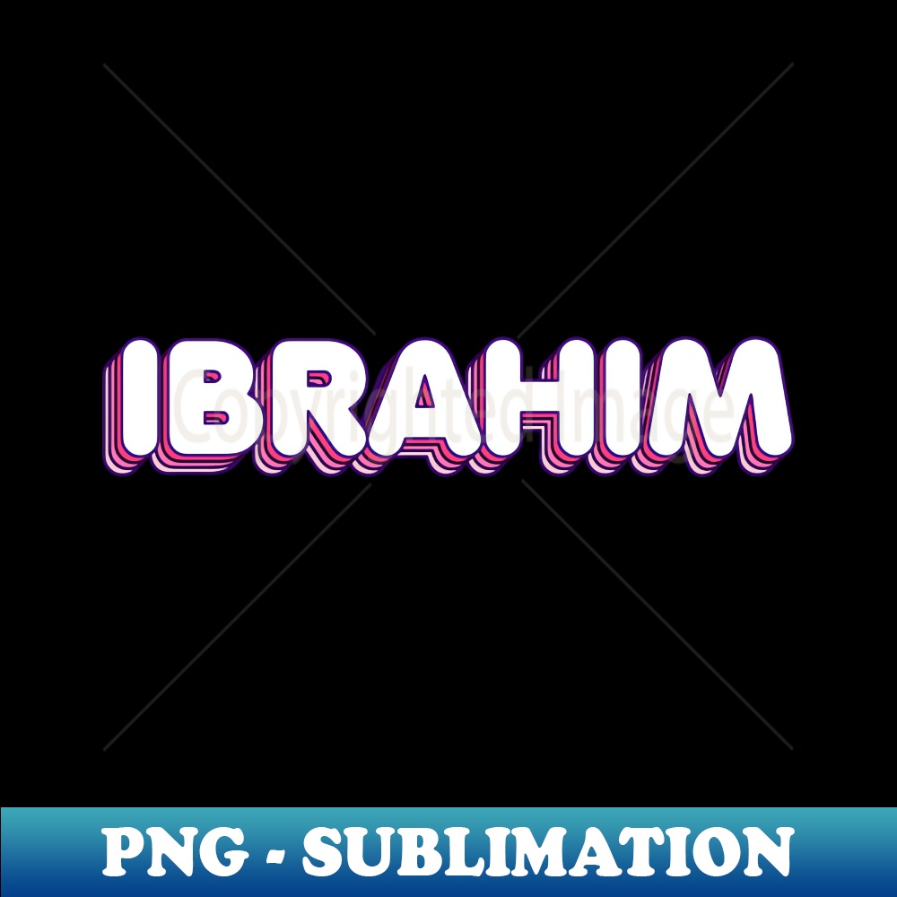 Pink Layers Ibrahim Name Label - Instant Sublimation Digital | Inspire ...