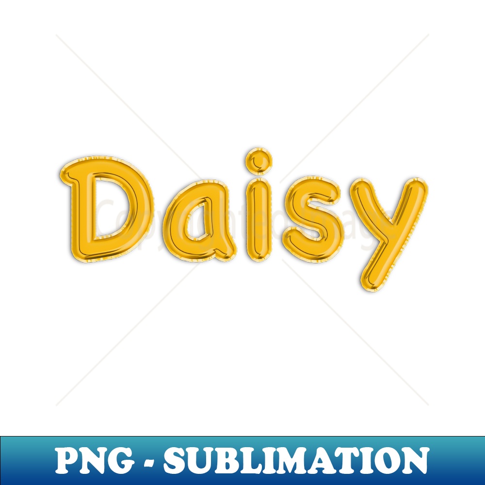 Gold Balloon Foil Daisy Name - Creative Sublimation PNG Down | Inspire ...