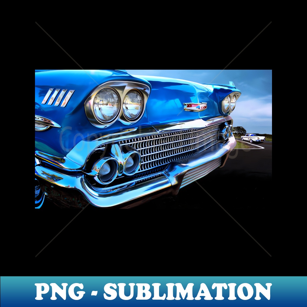 1958 Chevrolet Impala - Aesthetic Sublimation Digital File - | Inspire ...