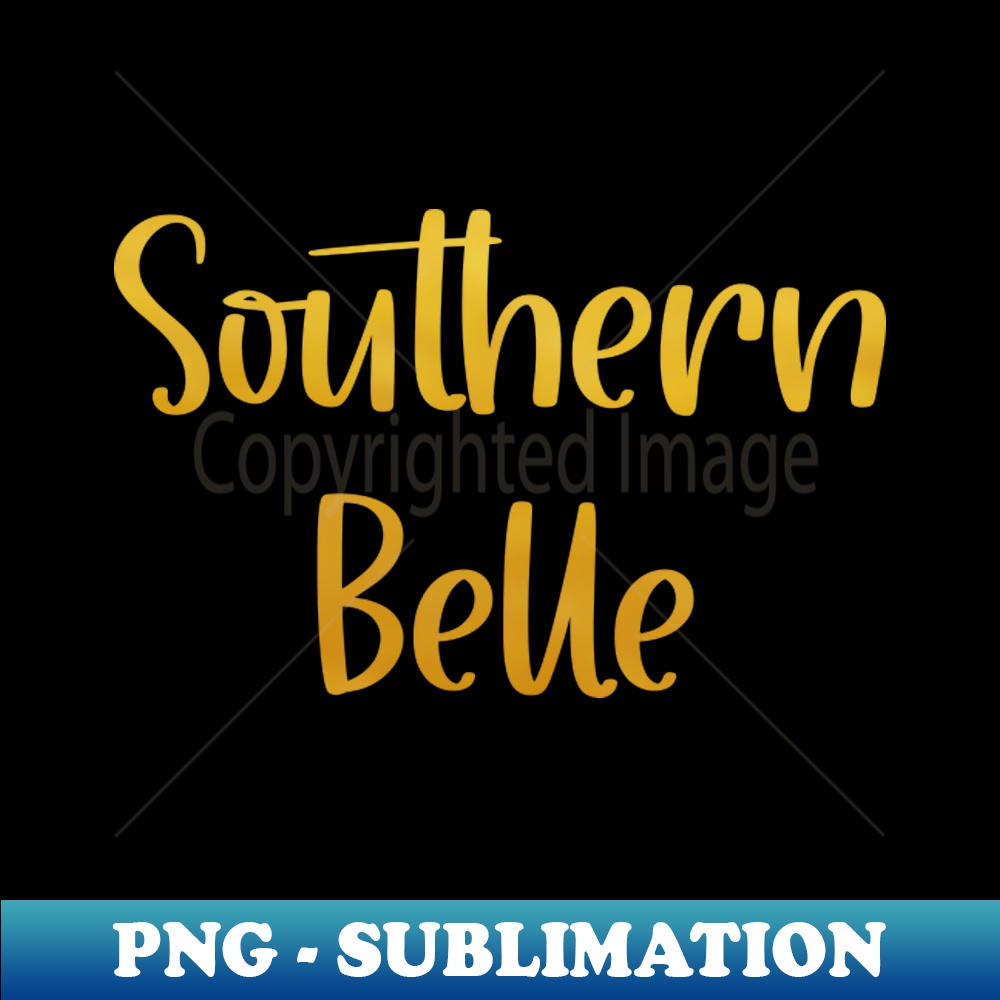 Southern Belle Gold Lettering - Vintage Sublimation PNG Dow | Inspire ...