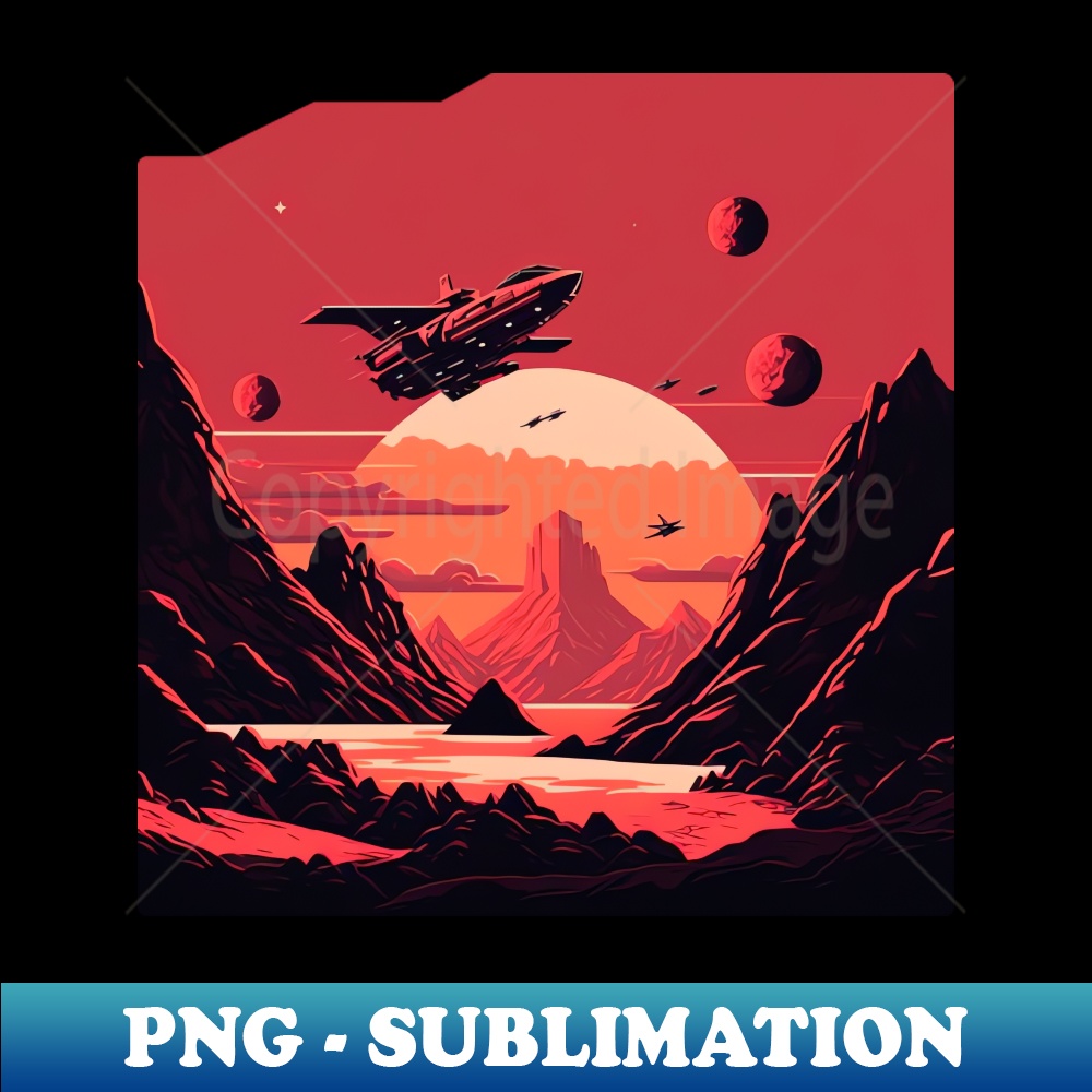 Synthwave Spaceship - PNG Transparent Digital Download File - Inspire ...