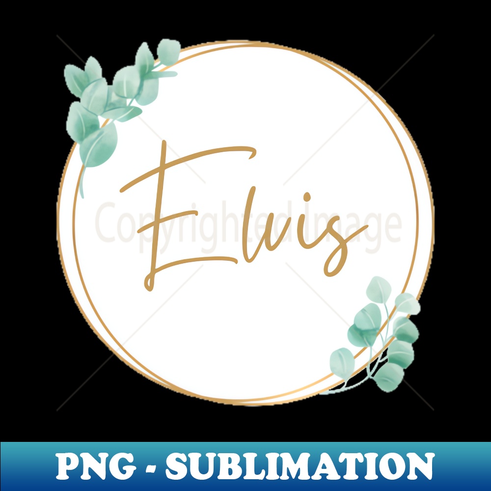 Wedding Leaf Circle Border Elvis Name Label - Premium PNG Su | Inspire ...