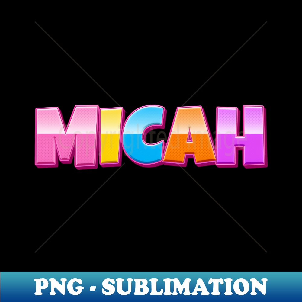 Rainbow Craft Micah Name - PNG Transparent Digital Download - Inspire ...