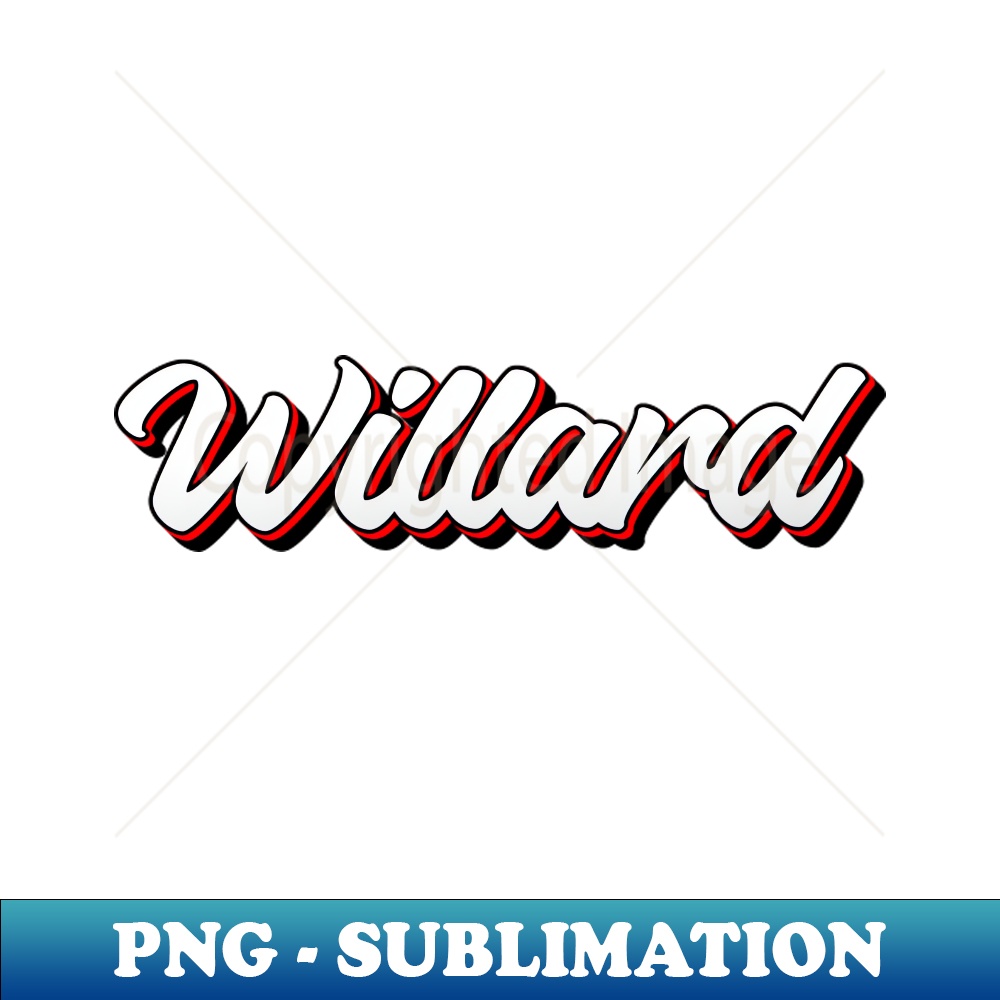 Willard name - cool 70s retro font - PNG Transparent Digital | Inspire ...