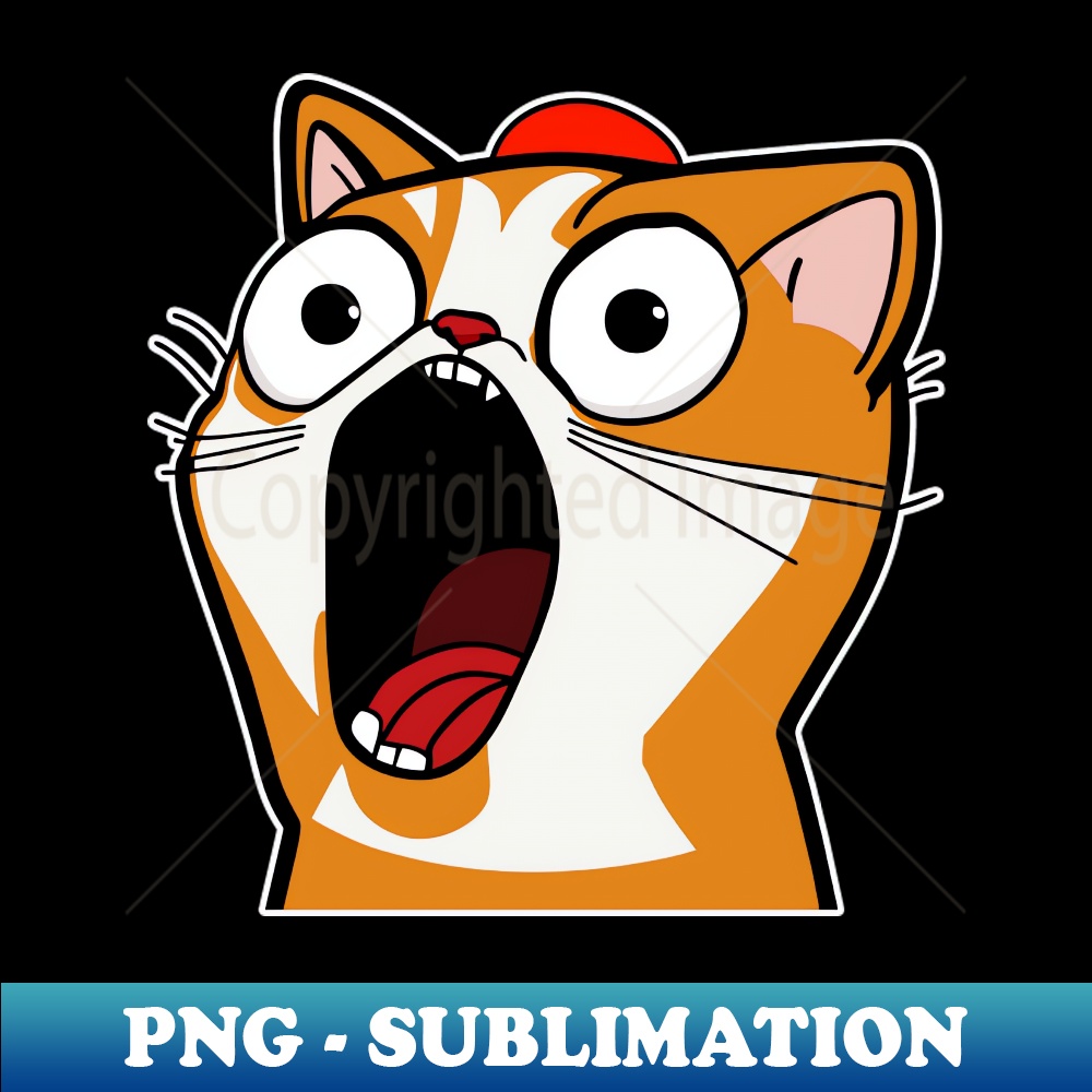 Screaming Cat - Digital Sublimation Download File - Enhance | Inspire ...