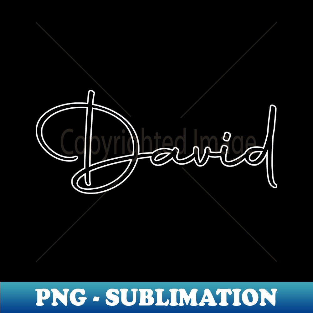 Autography David Name Label - Instant Sublimation Digital Do | Inspire ...