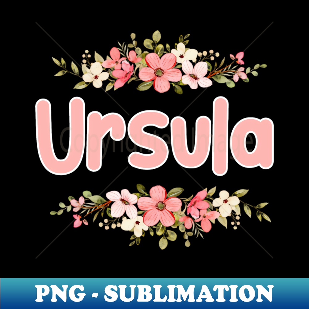 Flower Border Ursula Name Label - Premium Sublimation Digita | Inspire ...