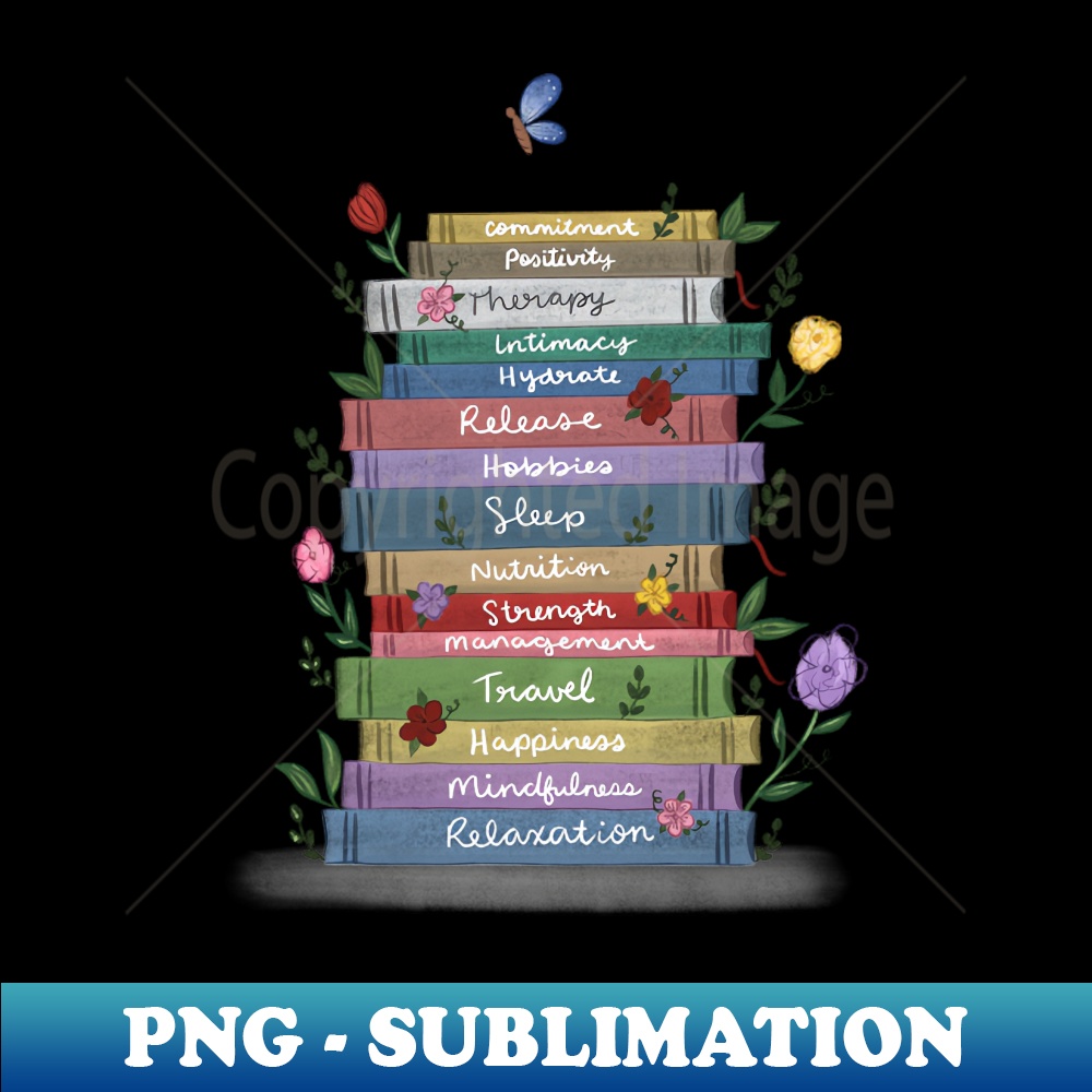 Book Stack Flowers - Artistic Sublimation Digital File - Br | Inspire ...