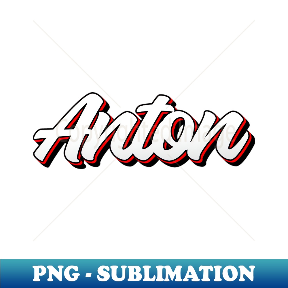 Anton name - cool 70s retro font - Premium PNG Sublimation F | Inspire ...