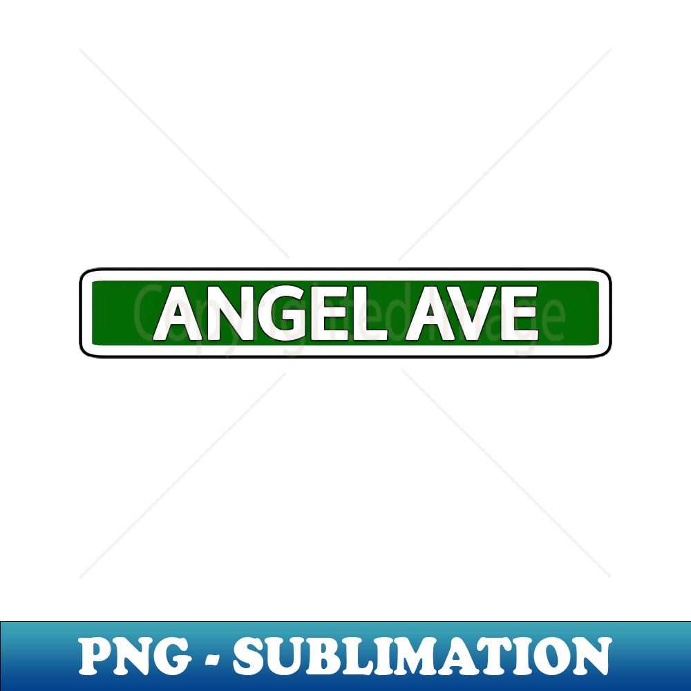 Angel Ave Street Sign - Exclusive PNG Sublimation Download - | Inspire ...