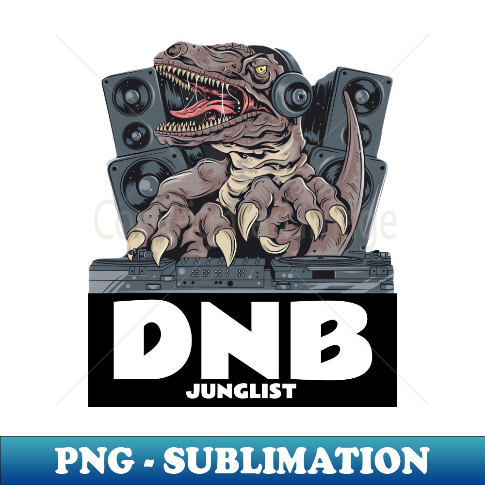 DNB - Junglist T-Rex Dj white - Creative Sublimation PNG Dow | Inspire ...