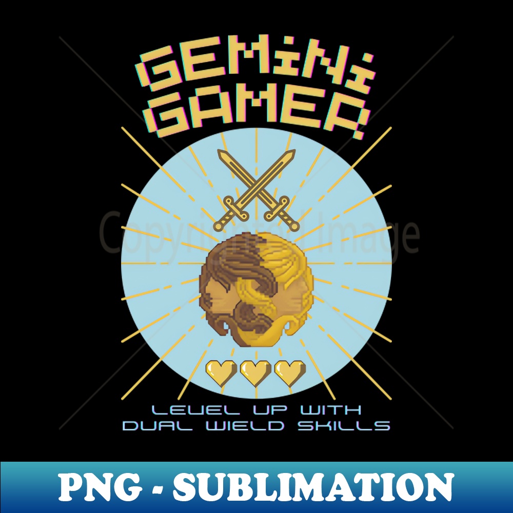 Funny Gemini Zodiac Sign - Gemini Gamer Level up with dual w | Inspire ...