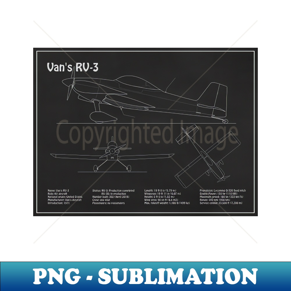 Vans RV-3 - Airplane Blueprint - PD - High-Resolution PNG Su | Inspire ...