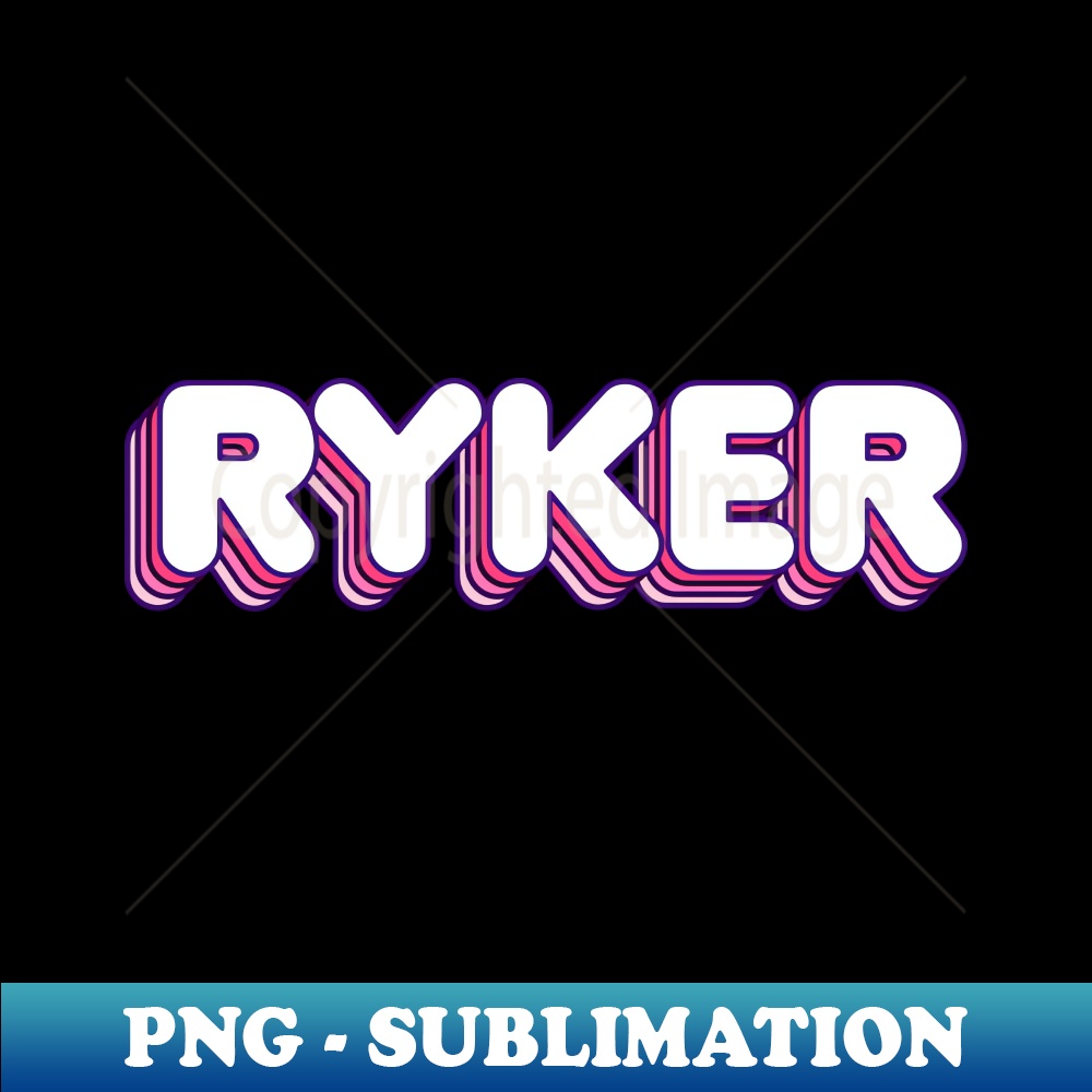 Pink Layers Ryker Name Label - Aesthetic Sublimation Digital | Inspire ...