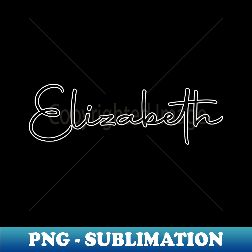 Autography Elizabeth Name Label - High-Resolution PNG Sublim - Inspire ...