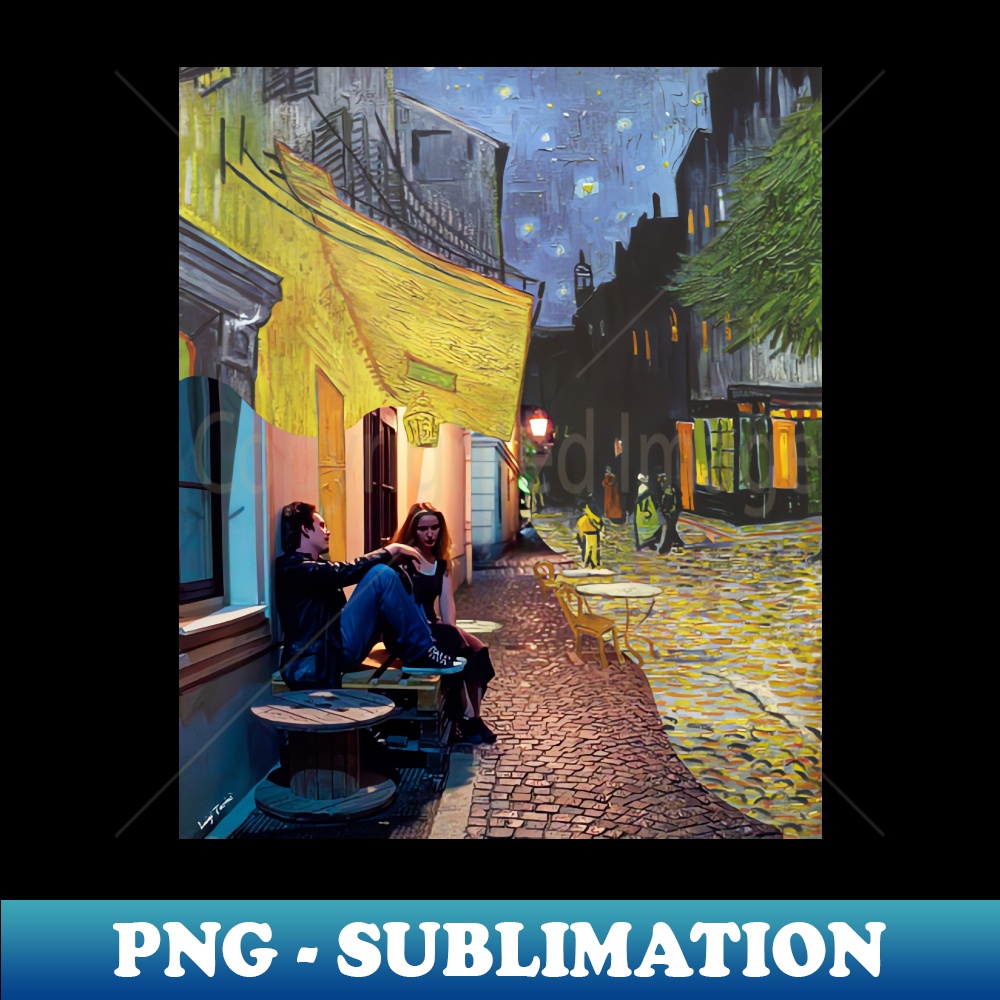 Van Gogh Caf Terrace at Night and Jessie and Celine in Befor | Inspire Uplift