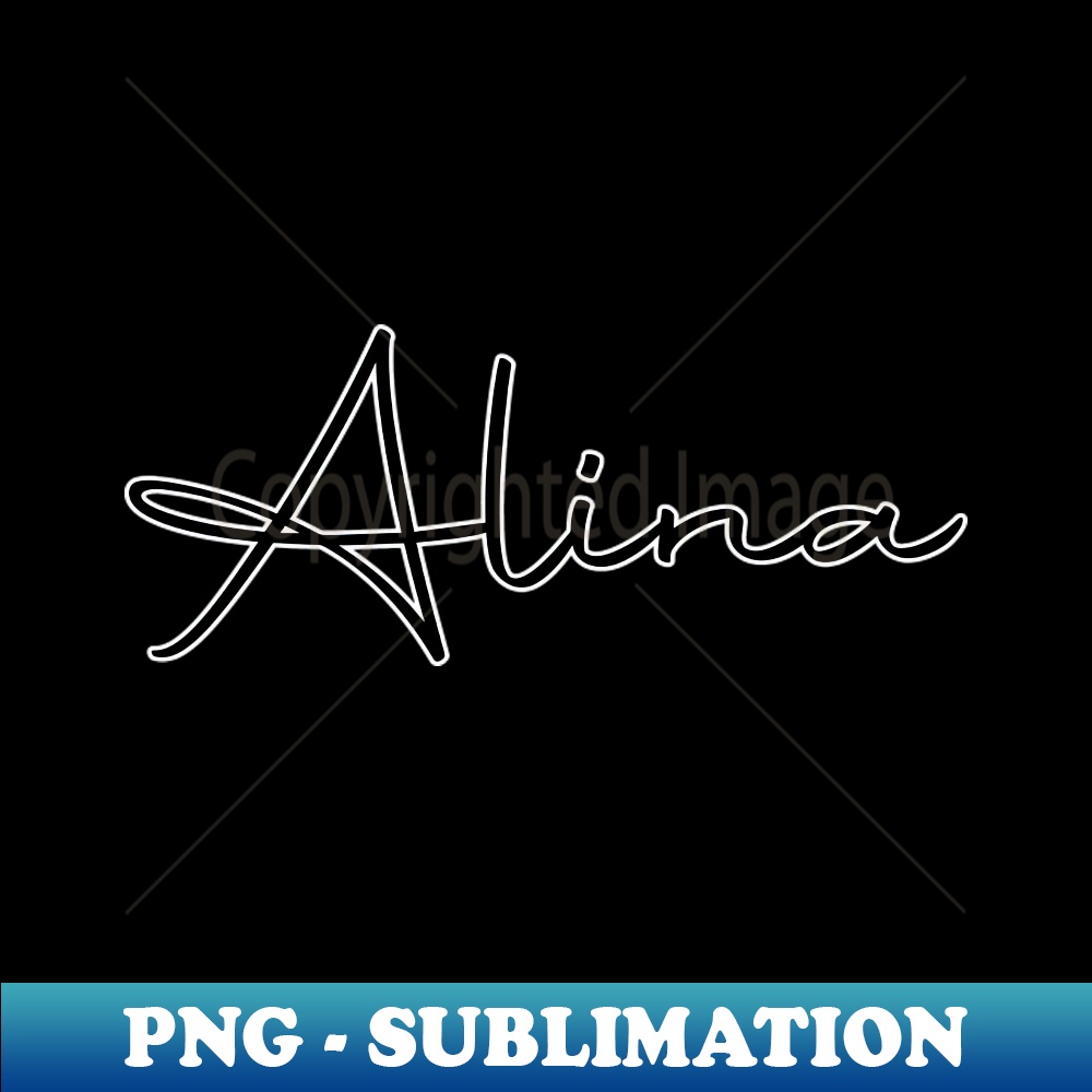 Autography Alina Name Label - Elegant Sublimation PNG Downlo | Inspire ...