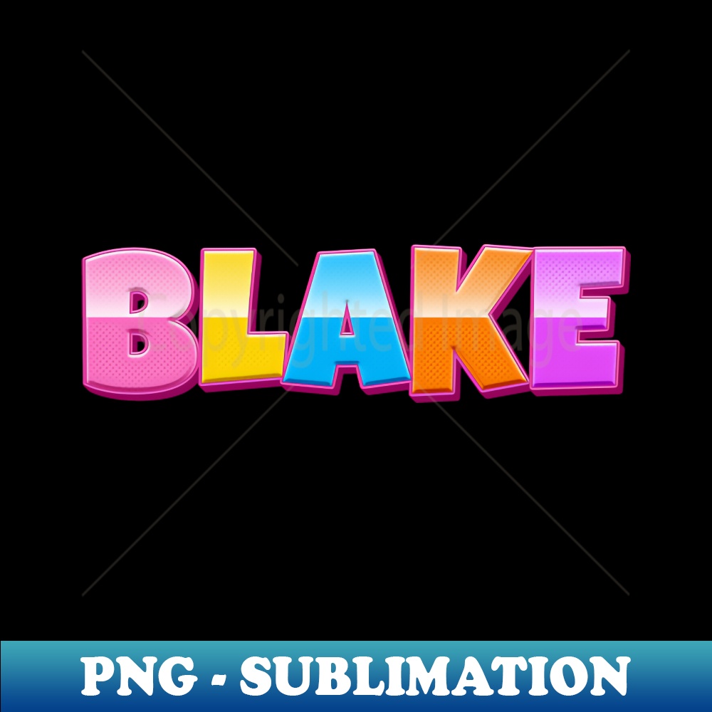 Rainbow Craft Blake Name - High-Resolution PNG Sublimation F | Inspire ...