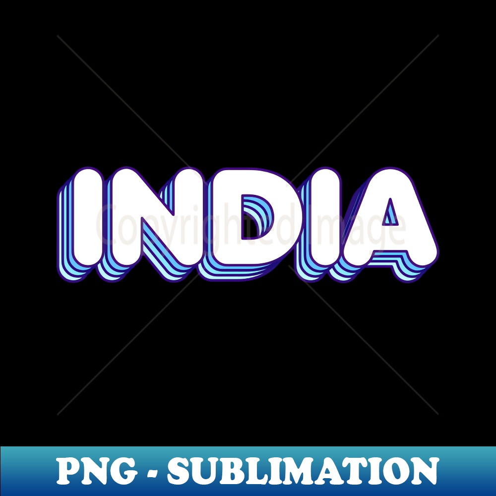 Blue Layers India Name Label - PNG Transparent Digital Downl | Inspire ...