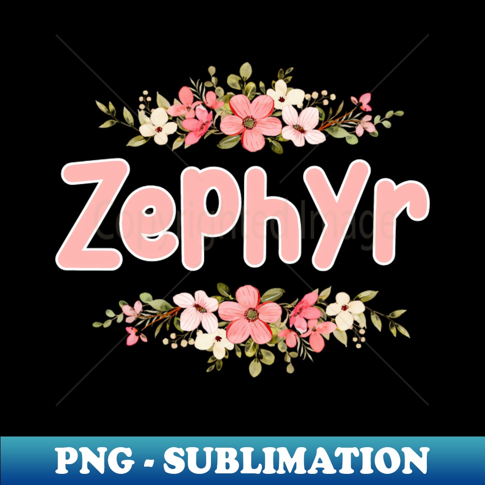 Flower Border Zephyr Name Label - Professional Sublimation D | Inspire ...
