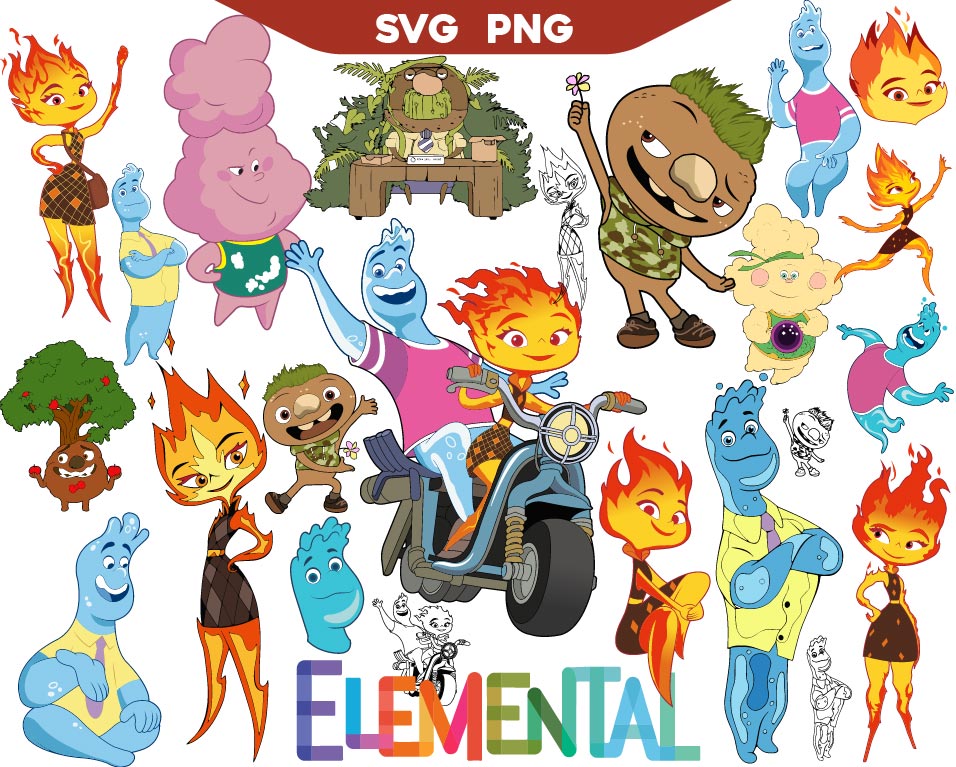 Disney Elemental SVG, Elemental SVG Bundle Layered, Elementa - Inspire ...