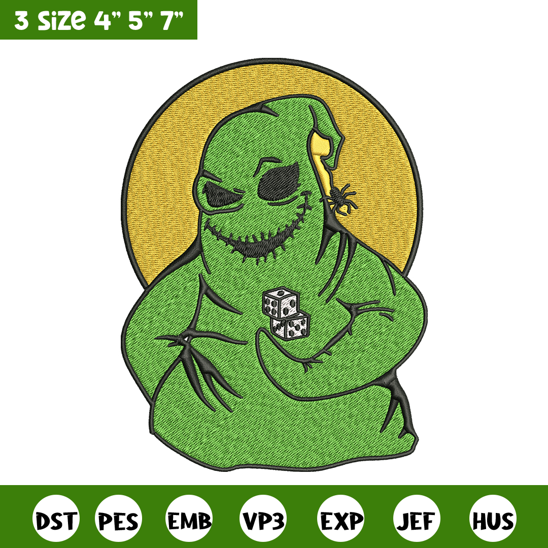 Oogie Boogie Embroidery design, Oogie Boogie Embroidery, hal | Inspire ...